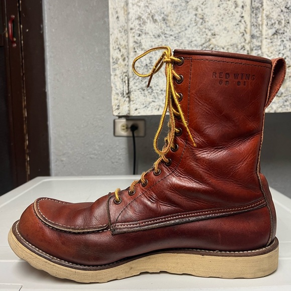 Red Wing Shoes | Shoes | Vtg 8s 90s Irish Setter Moc Toe Boots 877 Oro ...